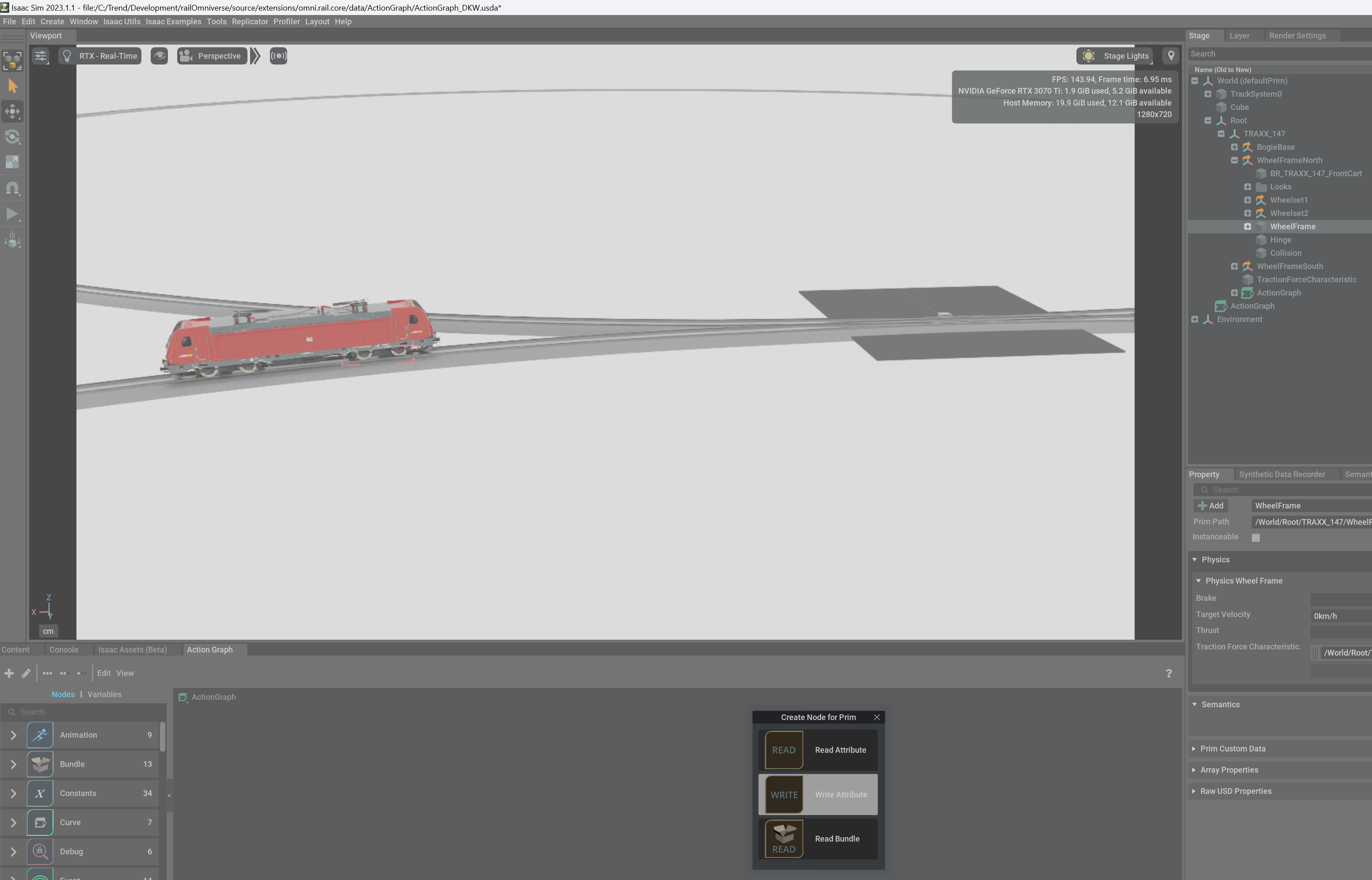 railOmniverse: Tutorial 6: Steering a Locomotive with Omniverse Action ...